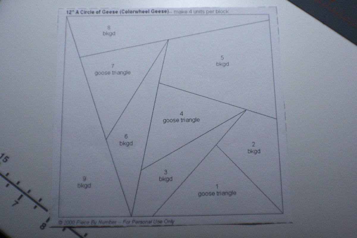 Distant Pickles: Paper Piecing Tutorial (or quilting by numbers as I ...